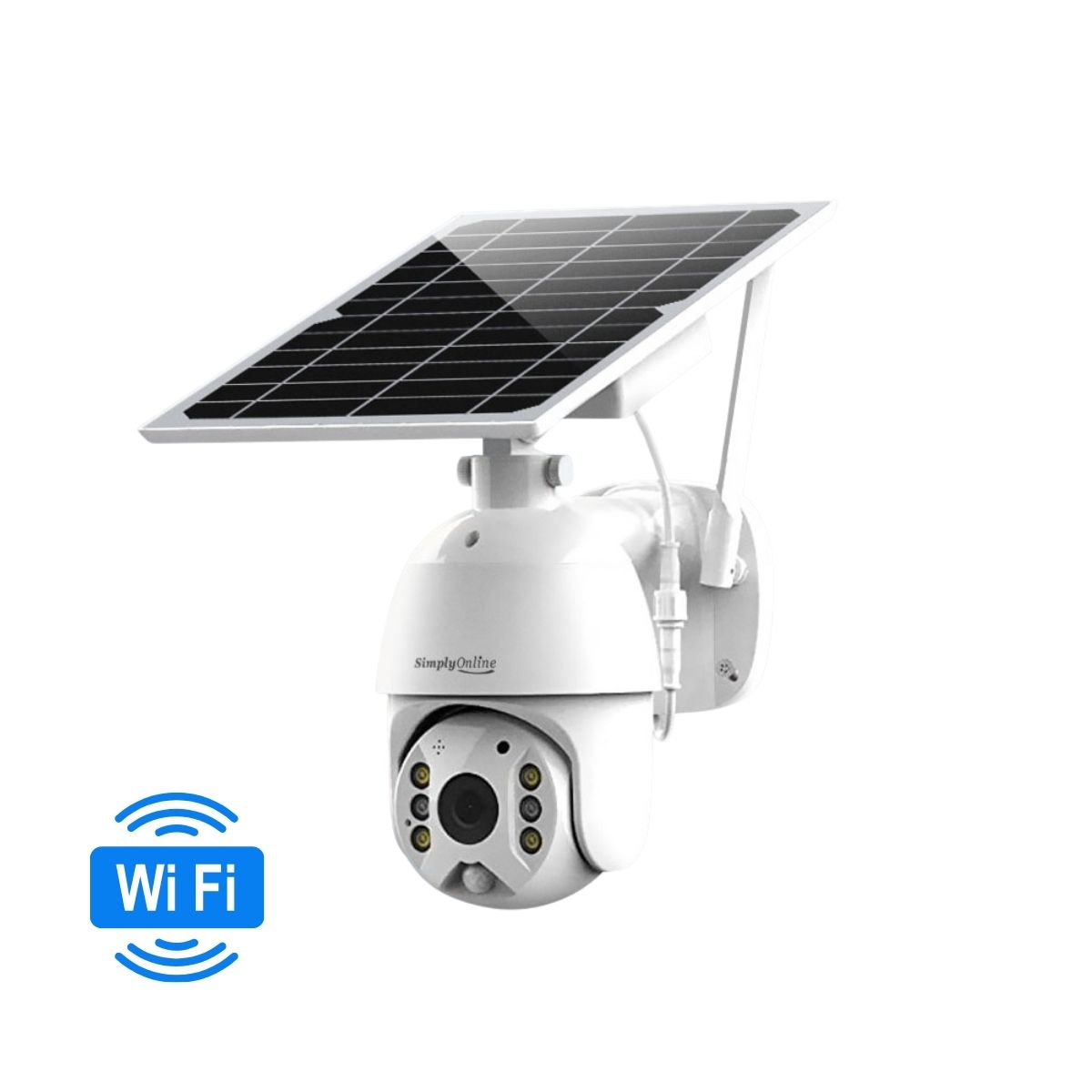 WiFi Solar Camera PTZ (3MP)- Metal Casing White – SimplyOnline